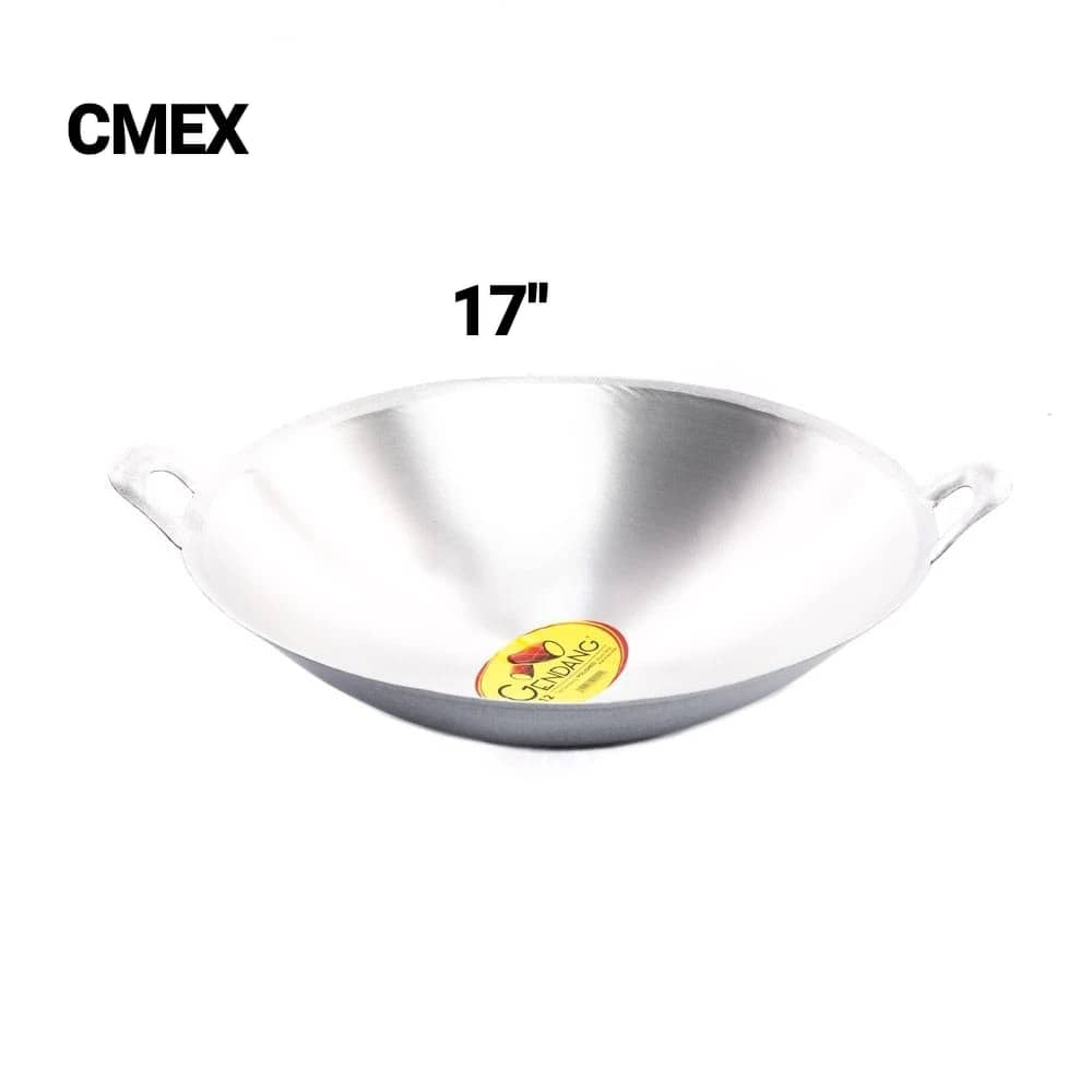 17Inch GSL double handle Aluminium Cooking Wok /Kuali Aluminium dua ...